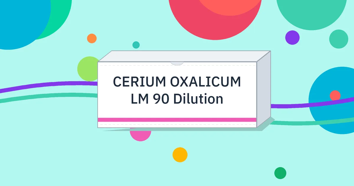 Symbolbild: Packung mit der Aufschrift CERIUM OXALICUM LM 90 Dilution (PZN 13438318) – Verfügbarkeit und Bezug in Apotheken in Frankfurt am Main