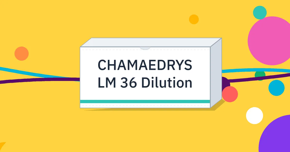 Symbolbild: Packung mit der Aufschrift CHAMAEDRYS LM 36 Dilution (PZN 13438732) – Verfügbarkeit und Bezug in Apotheken in Frankfurt am Main