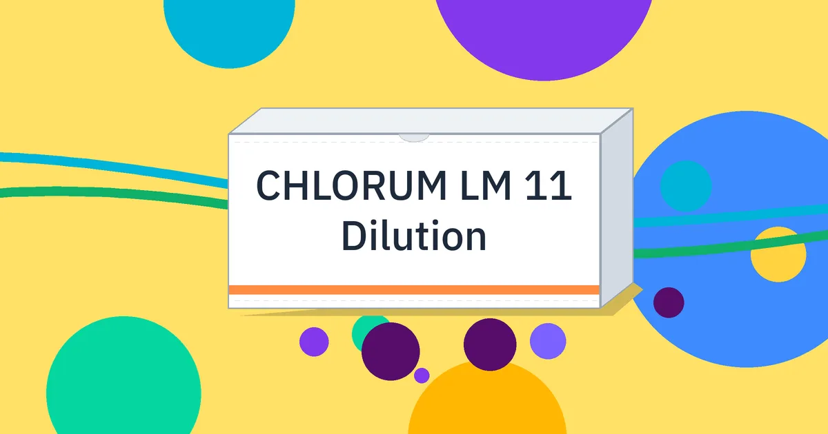 Symbolbild: Packung mit der Aufschrift CHLORUM LM 11 Dilution (PZN 12816445) – Verfügbarkeit und Bezug in Apotheken in Frankfurt am Main