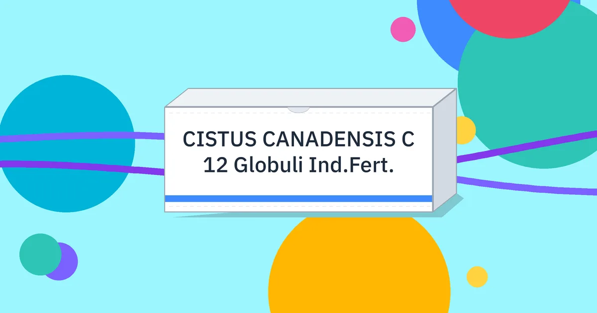 Symbolbild: Packung mit der Aufschrift CISTUS CANADENSIS C 12 Globuli Ind.Fert. (PZN 17678752) – Verfügbarkeit und Bezug in Apotheken in Frankfurt am Main