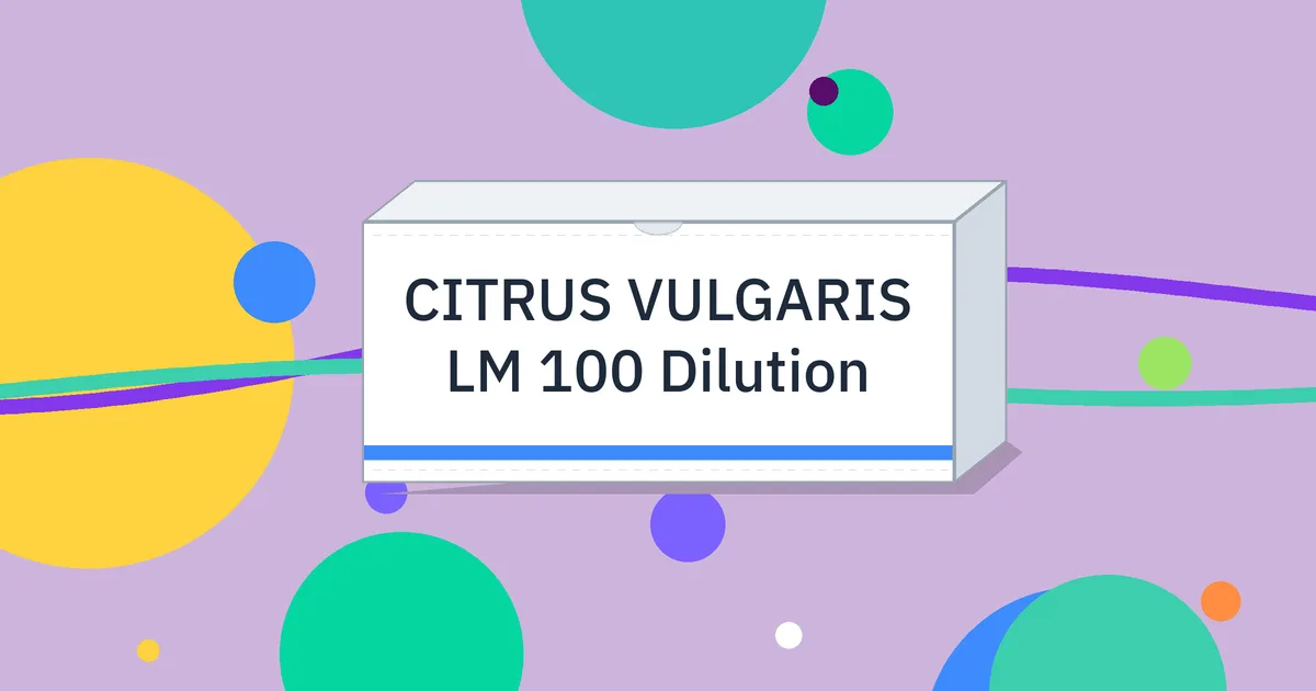 Symbolbild: Packung mit der Aufschrift CITRUS VULGARIS LM 100 Dilution (PZN 12822078) – Verfügbarkeit und Bezug in Apotheken in Frankfurt am Main