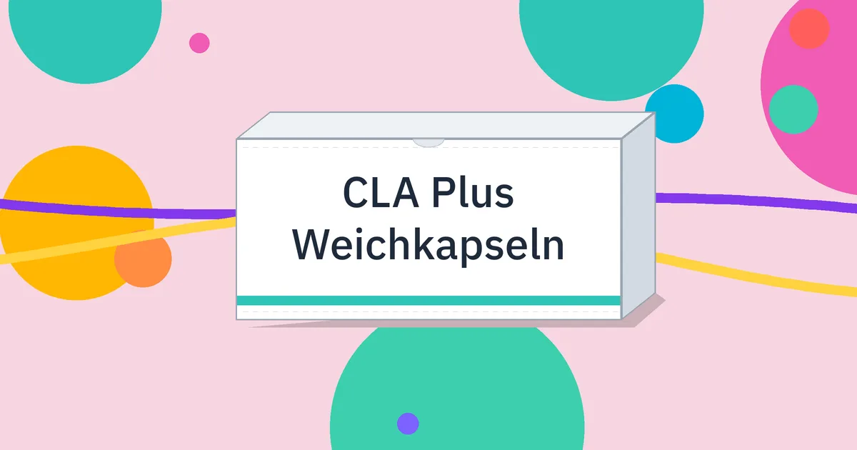 Symbolbild: Packung mit der Aufschrift CLA Plus Weichkapseln (PZN 11721760) – Verfügbarkeit und Bezug in Apotheken in Frankfurt am Main