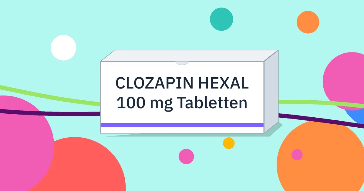 Symbolbild: Packung mit der Aufschrift CLOZAPIN HEXAL 100 mg Tabletten (PZN 01403711) – Verfügbarkeit und Bezug in Apotheken in Frankfurt am Main
