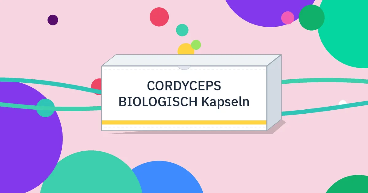 Symbolbild: Packung mit der Aufschrift CORDYCEPS BIOLOGISCH Kapseln (PZN 17965003) – Verfügbarkeit und Bezug in Apotheken in Frankfurt am Main