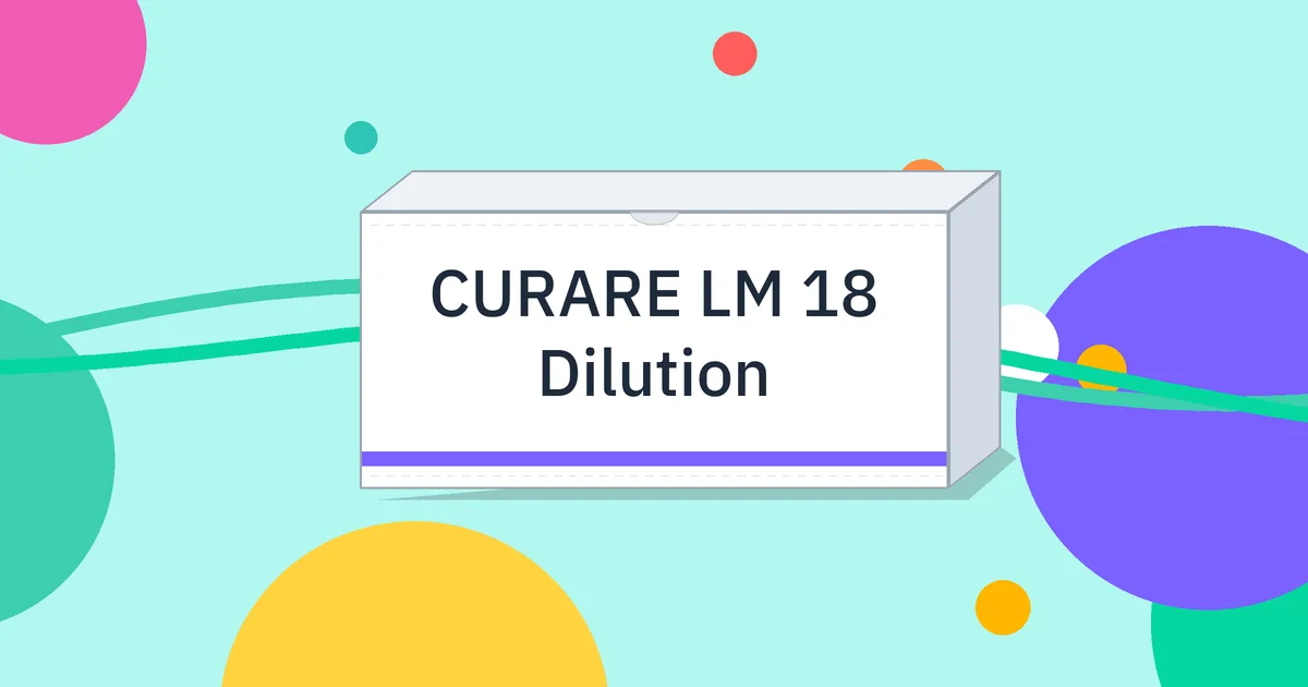 Symbolbild: Packung mit der Aufschrift CURARE LM 18 Dilution (PZN 12839587) – Verfügbarkeit und Bezug in Apotheken in Frankfurt am Main