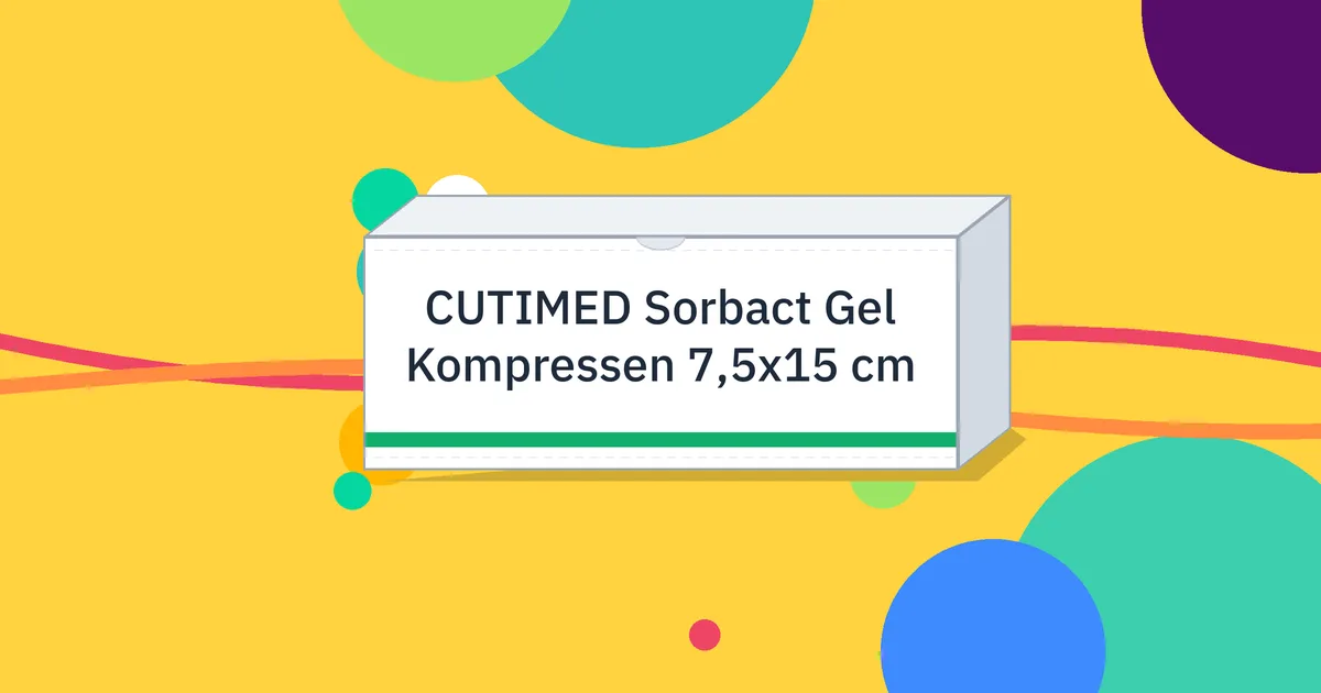 Symbolbild: Packung mit der Aufschrift CUTIMED Sorbact Gel Kompressen 7,5x15 cm (PZN 12448378) – Verfügbarkeit und Bezug in Apotheken in Frankfurt am Main