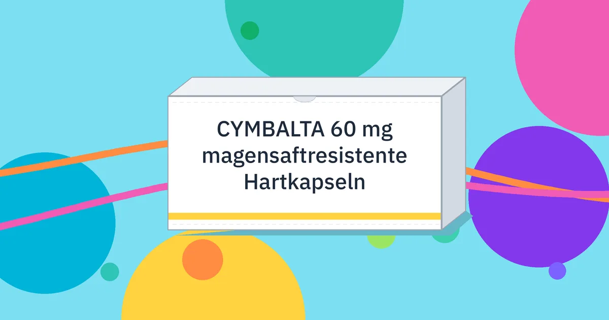Symbolbild: Packung mit der Aufschrift CYMBALTA 60 mg magensaftresistente Hartkapseln (PZN 20104339) – Verfügbarkeit und Bezug in Apotheken in Frankfurt am Main