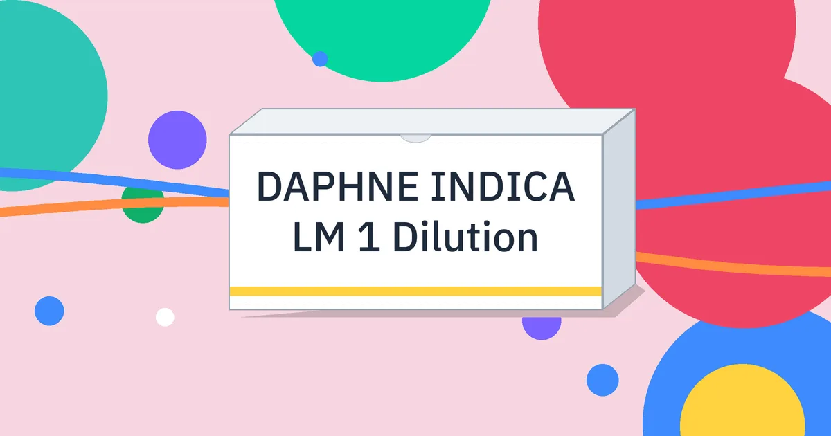 Symbolbild: Packung mit der Aufschrift DAPHNE INDICA LM 1 Dilution (PZN 13461352) – Verfügbarkeit und Bezug in Apotheken in Frankfurt am Main