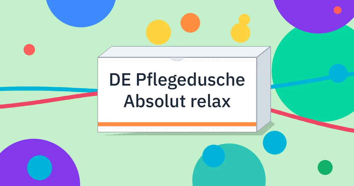 Symbolbild: Packung mit der Aufschrift DE Pflegedusche Absolut relax (PZN 16697233) – Verfügbarkeit und Bezug in Apotheken in Frankfurt am Main