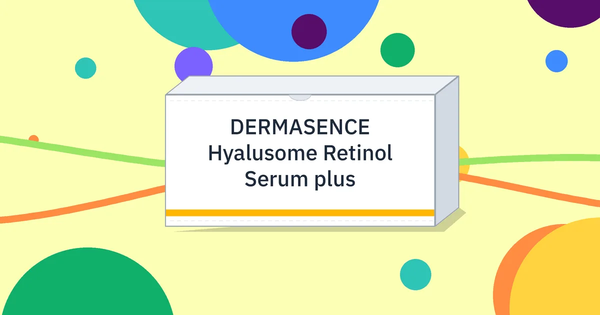 Symbolbild: Packung mit der Aufschrift DERMASENCE Hyalusome Retinol Serum plus (PZN 18778378) – Verfügbarkeit und Bezug in Apotheken in Frankfurt am Main