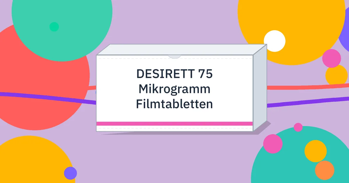 Symbolbild: Packung mit der Aufschrift DESIRETT 75 Mikrogramm Filmtabletten (PZN 18849434) – Verfügbarkeit und Bezug in Apotheken in Frankfurt am Main