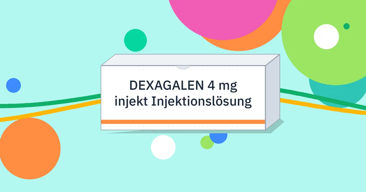 Symbolbild: Packung mit der Aufschrift DEXAGALEN 4 mg injekt Injektionslösung (PZN 03103491) – Verfügbarkeit und Bezug in Apotheken in Frankfurt am Main