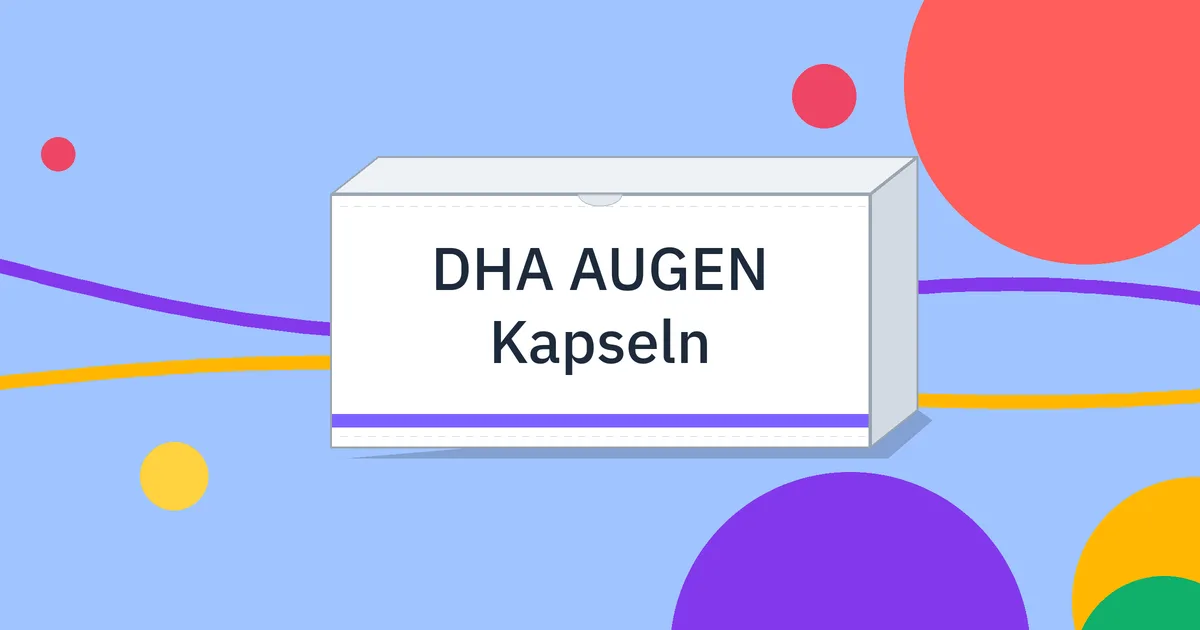 Symbolbild: Packung mit der Aufschrift DHA AUGEN Kapseln (PZN 14040233) – Verfügbarkeit und Bezug in Apotheken in Frankfurt am Main