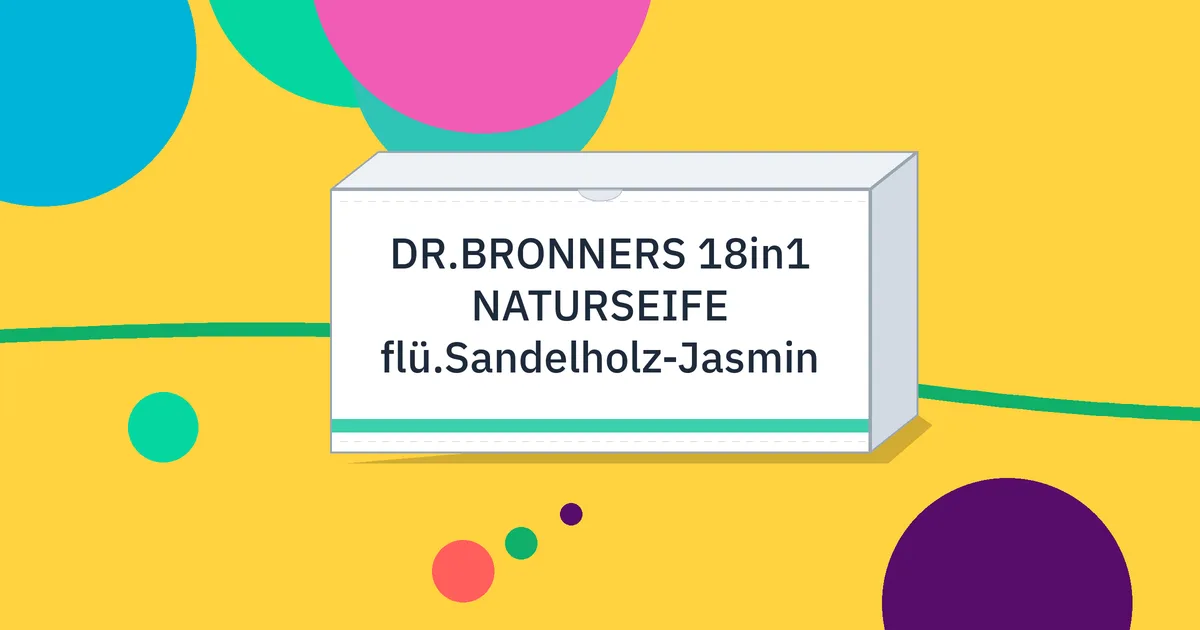 Symbolbild: Packung mit der Aufschrift DR.BRONNERS 18in1 NATURSEIFE flü.Sandelholz-Jasmin (PZN 19241373) – Verfügbarkeit und Bezug in Apotheken in Frankfurt am Main