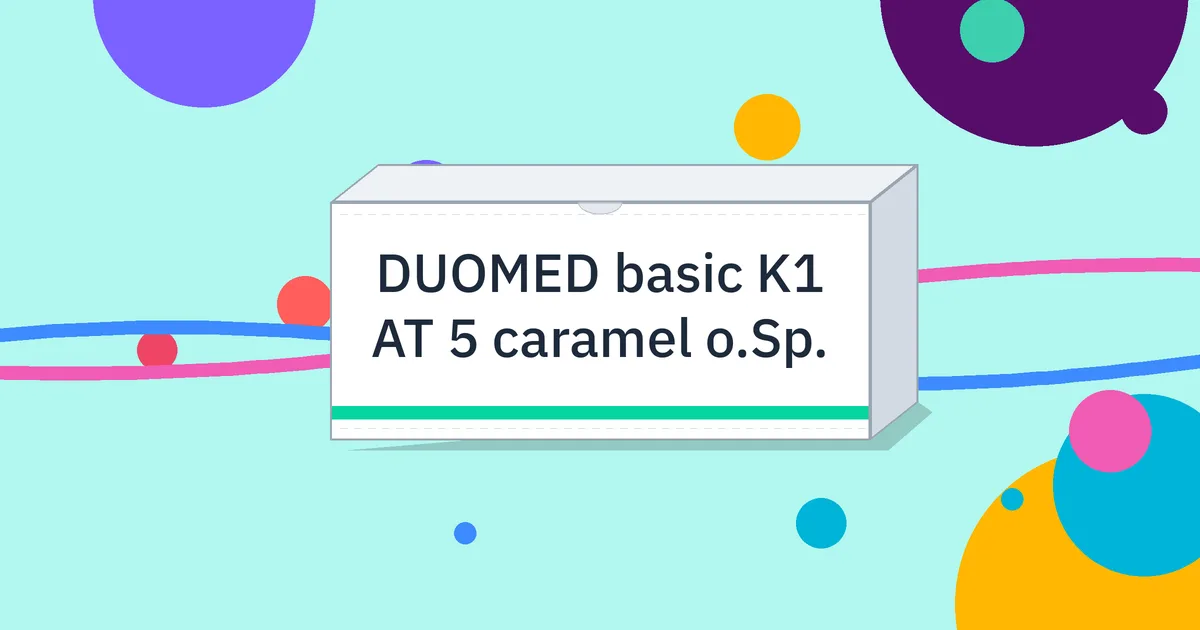Symbolbild: Packung mit der Aufschrift DUOMED basic K1 AT 5 caramel o.Sp. (PZN 20902532) – Verfügbarkeit und Bezug in Apotheken in Frankfurt am Main