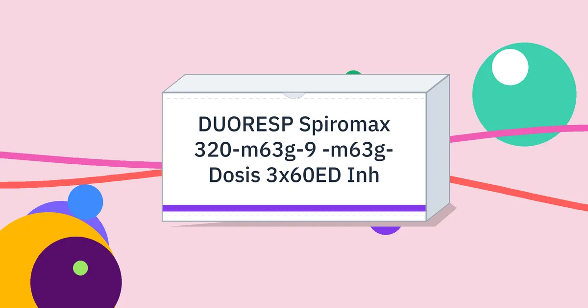 Symbolbild: Packung mit der Aufschrift DUORESP Spiromax 320-m63g-9 -m63g-Dosis 3x60ED Inh (PZN 18453624) – Verfügbarkeit und Bezug in Apotheken in Frankfurt am Main