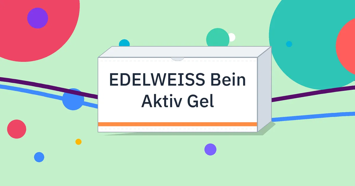 Symbolbild: Packung mit der Aufschrift EDELWEISS Bein Aktiv Gel (PZN 03118624) – Verfügbarkeit und Bezug in Apotheken in Frankfurt am Main