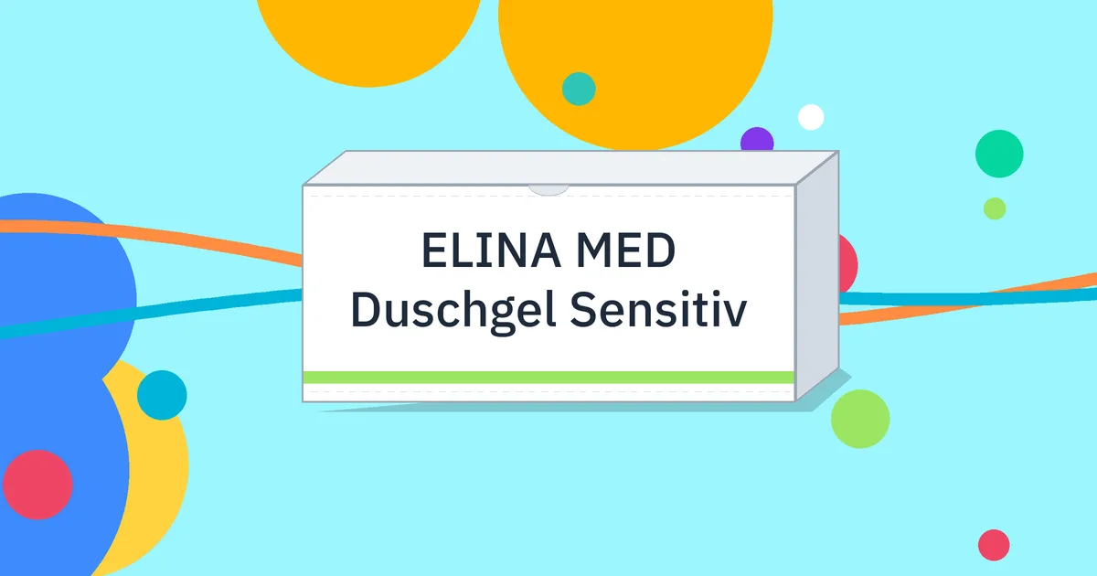 Symbolbild: Packung mit der Aufschrift ELINA MED Duschgel Sensitiv (PZN 10347905) – Verfügbarkeit und Bezug in Apotheken in Frankfurt am Main