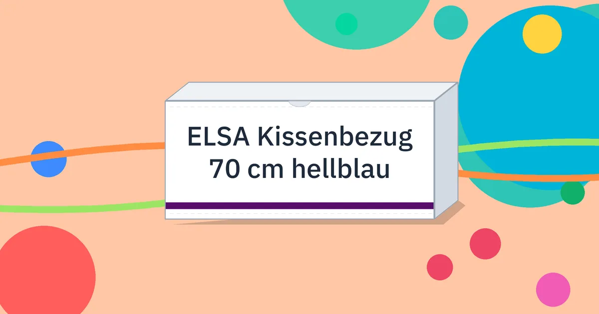 Symbolbild: Packung mit der Aufschrift ELSA Kissenbezug 70 cm hellblau (PZN 02816935) – Verfügbarkeit und Bezug in Apotheken in Frankfurt am Main