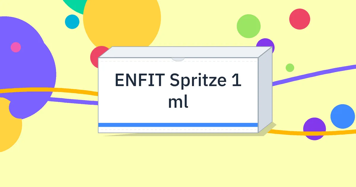 Symbolbild: Packung mit der Aufschrift ENFIT Spritze 1 ml (PZN 11289736) – Verfügbarkeit und Bezug in Apotheken in Frankfurt am Main