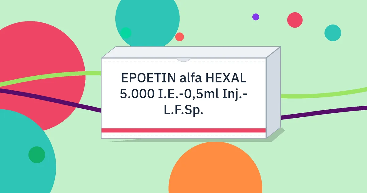 Symbolbild: Packung mit der Aufschrift EPOETIN alfa HEXAL 5.000 I.E.-0,5ml Inj.-L.F.Sp. (PZN 03438122) – Verfügbarkeit und Bezug in Apotheken in Frankfurt am Main