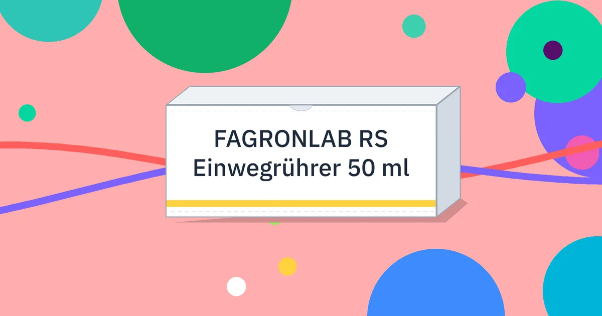 Symbolbild: Packung mit der Aufschrift FAGRONLAB RS Einwegrührer 50 ml (PZN 20912588) – Verfügbarkeit und Bezug in Apotheken in Frankfurt am Main