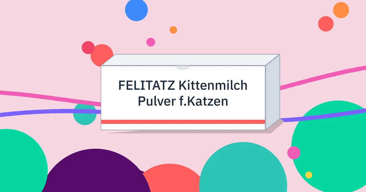 Symbolbild: Packung mit der Aufschrift FELITATZ Kittenmilch Pulver f.Katzen (PZN 17369028) – Verfügbarkeit und Bezug in Apotheken in Frankfurt am Main