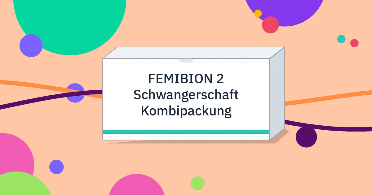 Symbolbild: Packung mit der Aufschrift FEMIBION 2 Schwangerschaft Kombipackung (PZN 16329707) – Verfügbarkeit und Bezug in Apotheken in Frankfurt am Main