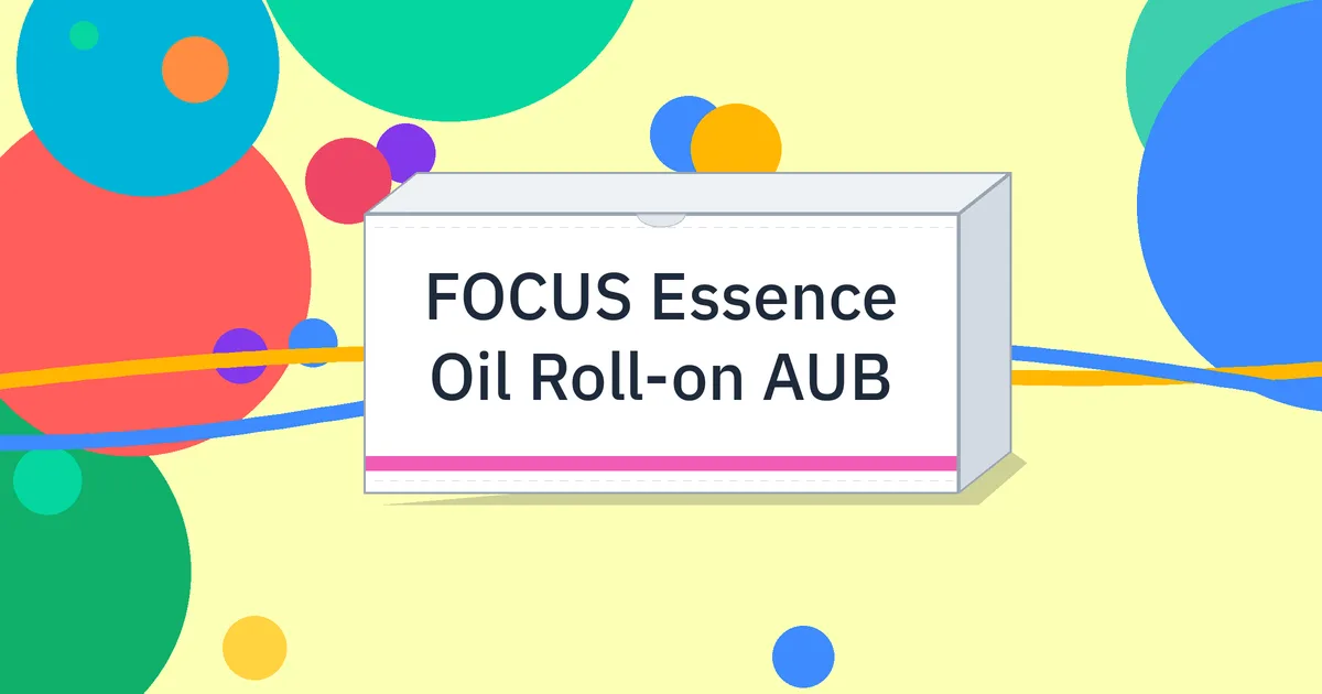 Symbolbild: Packung mit der Aufschrift FOCUS Essence Oil Roll-on AUB (PZN 18734518) – Verfügbarkeit und Bezug in Apotheken in Frankfurt am Main