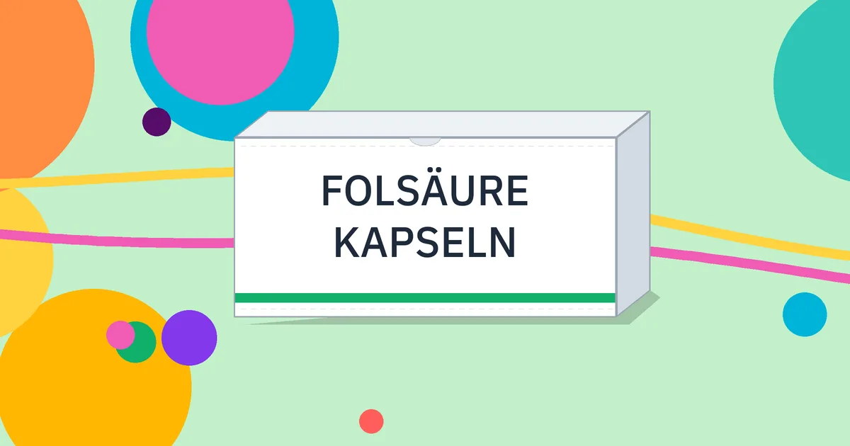 Symbolbild: Packung mit der Aufschrift FOLSÄURE KAPSELN (PZN 01581743) – Verfügbarkeit und Bezug in Apotheken in Frankfurt am Main