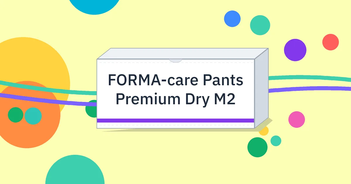 Symbolbild: Packung mit der Aufschrift FORMA-care Pants Premium Dry M2 (PZN 08487786) – Verfügbarkeit und Bezug in Apotheken in Frankfurt am Main