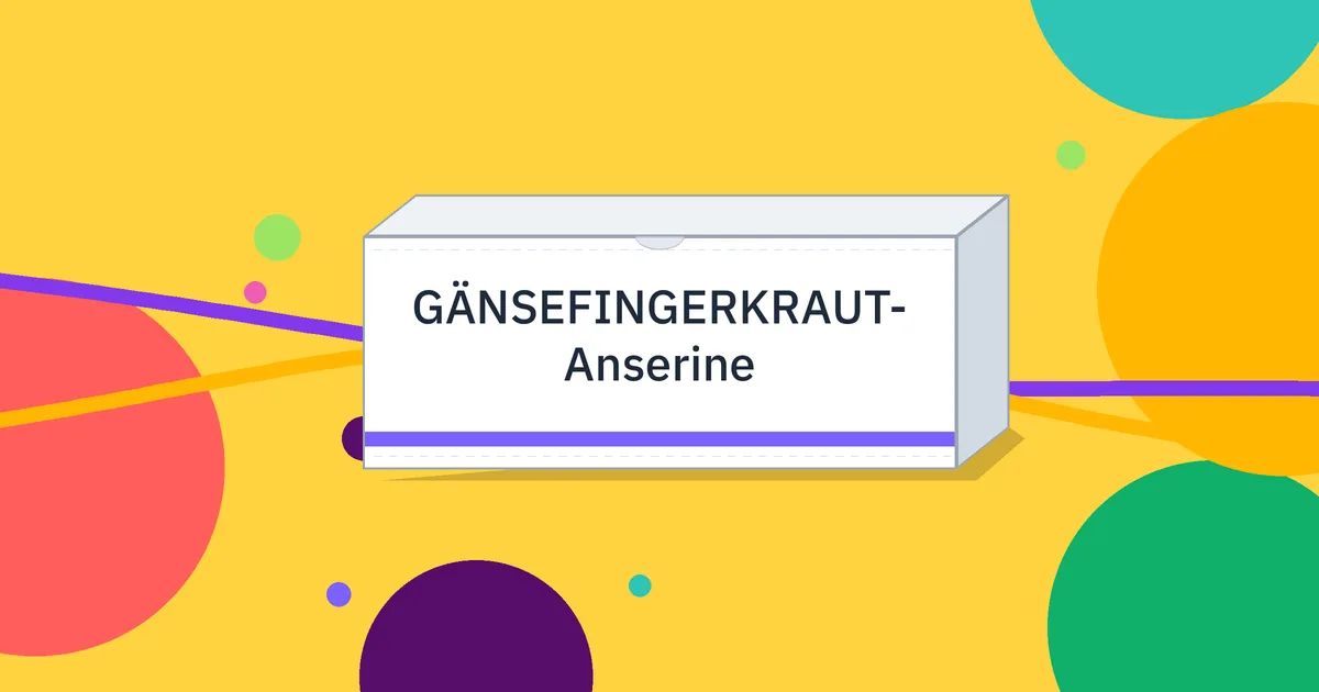 Symbolbild: Packung mit der Aufschrift GÄNSEFINGERKRAUT-Anserine (PZN 11309775) – Verfügbarkeit und Bezug in Apotheken in Frankfurt am Main