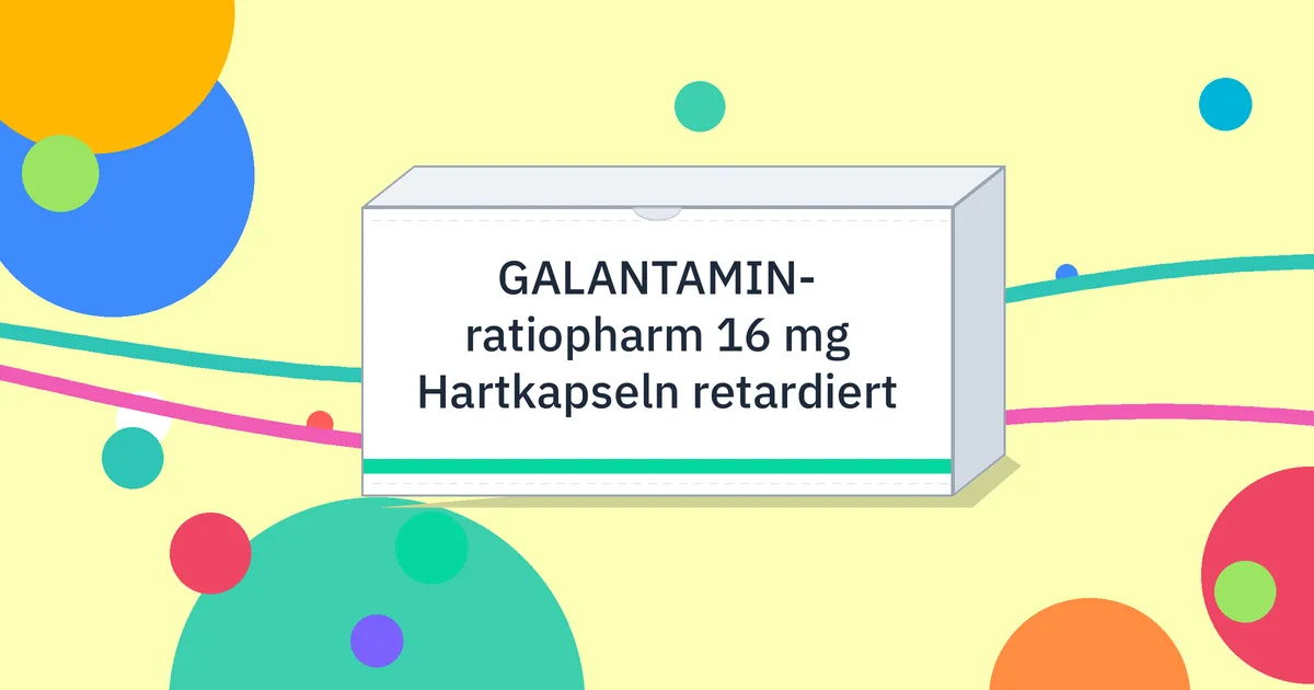 Symbolbild: Packung mit der Aufschrift GALANTAMIN-ratiopharm 16 mg Hartkapseln retardiert (PZN 08755442) – Verfügbarkeit und Bezug in Apotheken in Frankfurt am Main