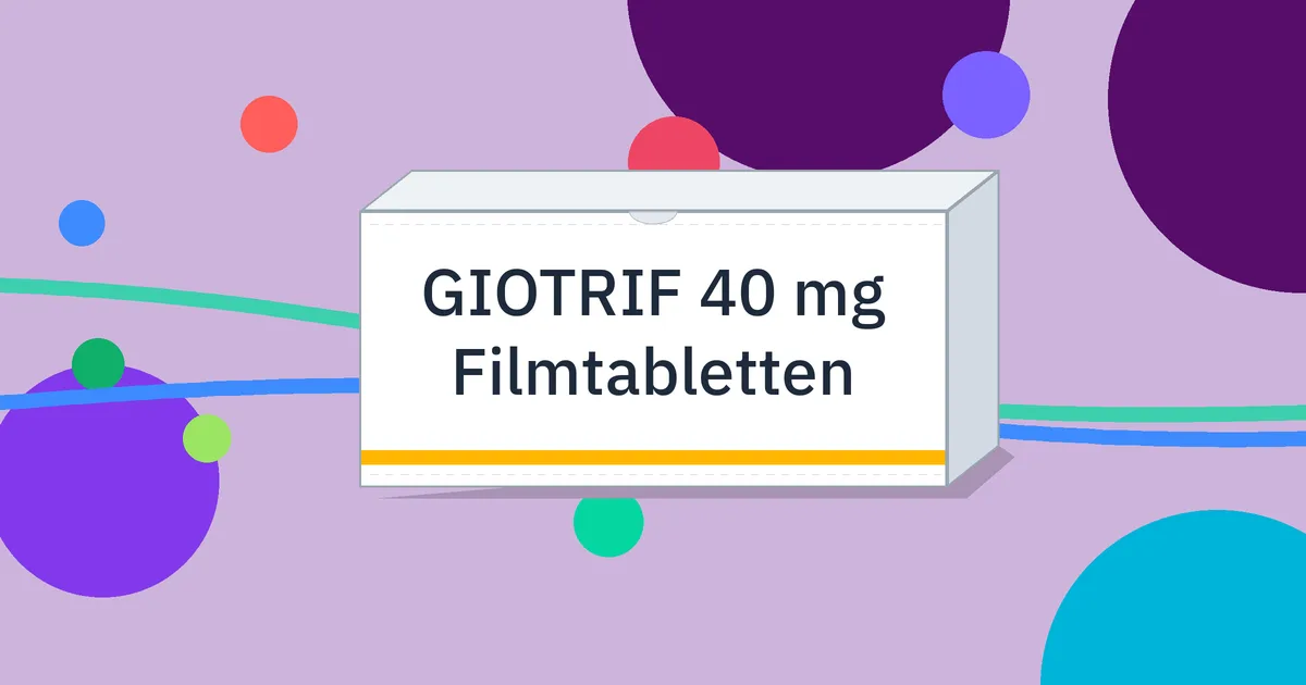Symbolbild: Packung mit der Aufschrift GIOTRIF 40 mg Filmtabletten (PZN 17640092) – Verfügbarkeit und Bezug in Apotheken in Frankfurt am Main
