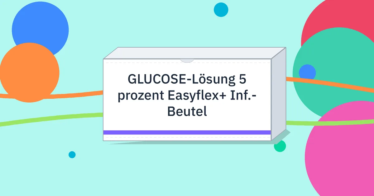 Symbolbild: Packung mit der Aufschrift GLUCOSE-Lösung 5 prozent Easyflex+ Inf.-Beutel (PZN 06919000) – Verfügbarkeit und Bezug in Apotheken in Frankfurt am Main