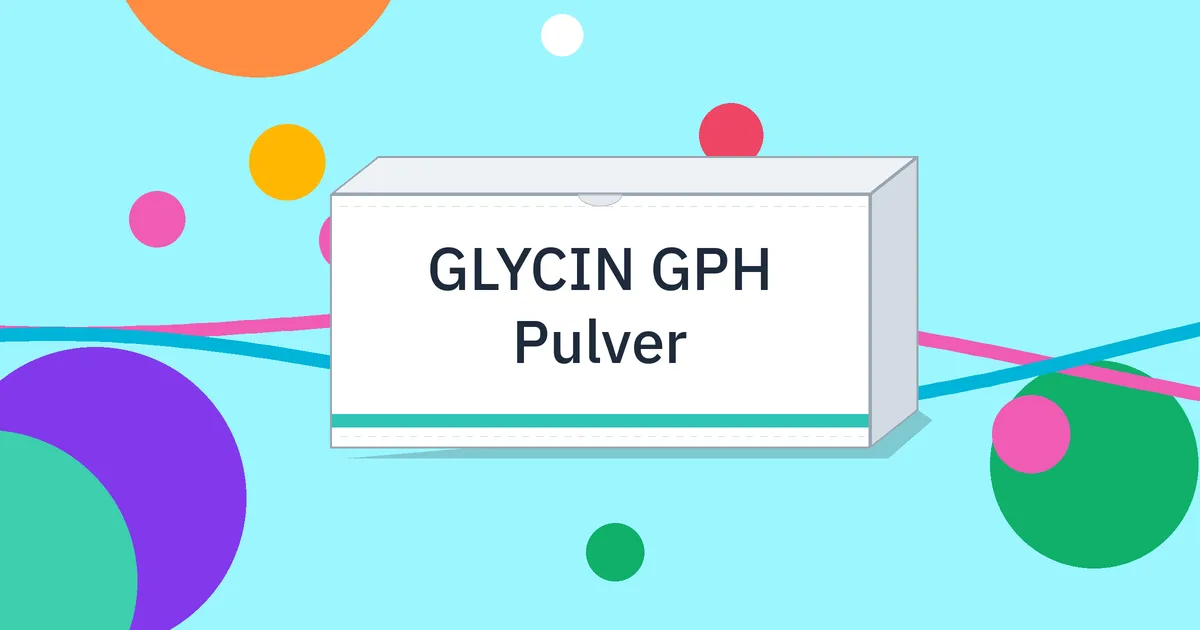 Symbolbild: Packung mit der Aufschrift GLYCIN GPH Pulver (PZN 01004098) – Verfügbarkeit und Bezug in Apotheken in Frankfurt am Main