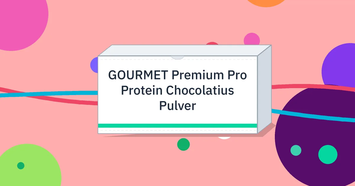 Symbolbild: Packung mit der Aufschrift GOURMET Premium Pro Protein Chocolatius Pulver (PZN 18831776) – Verfügbarkeit und Bezug in Apotheken in Frankfurt am Main