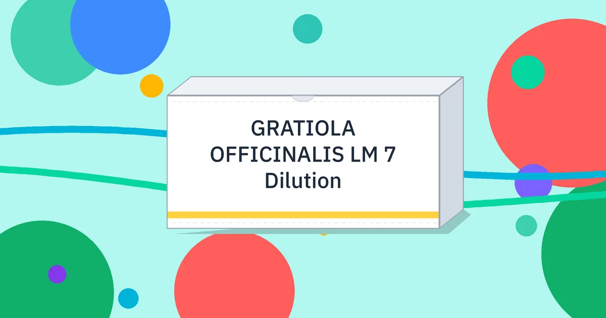 Symbolbild: Packung mit der Aufschrift GRATIOLA OFFICINALIS LM 7 Dilution (PZN 13546479) – Verfügbarkeit und Bezug in Apotheken in Frankfurt am Main