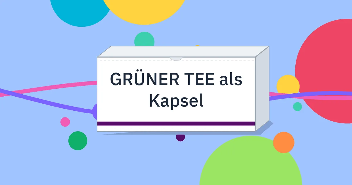 Symbolbild: Packung mit der Aufschrift GRÜNER TEE als Kapsel (PZN 00044049) – Verfügbarkeit und Bezug in Apotheken in Frankfurt am Main