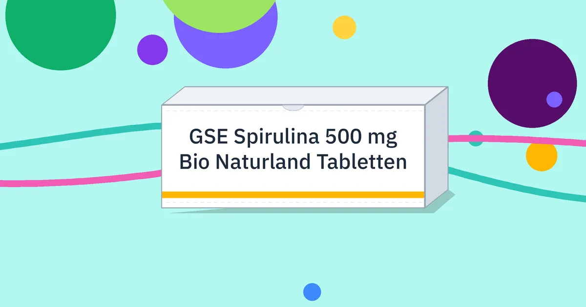 Symbolbild: Packung mit der Aufschrift GSE Spirulina 500 mg Bio Naturland Tabletten (PZN 04888620) – Verfügbarkeit und Bezug in Apotheken in Frankfurt am Main