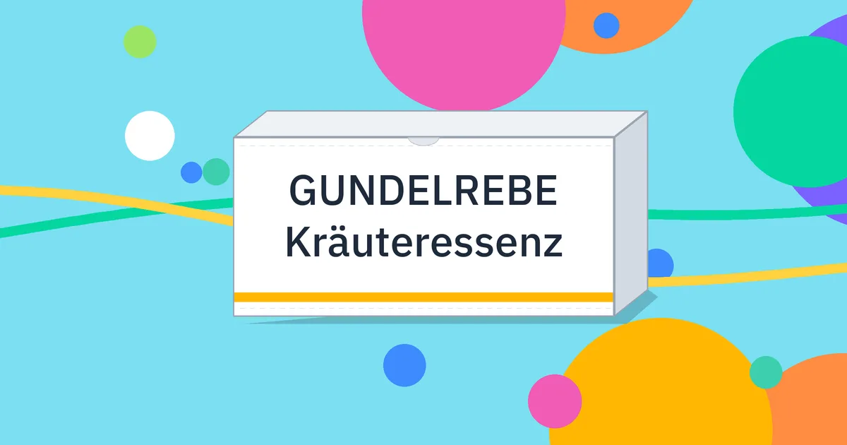 Symbolbild: Packung mit der Aufschrift GUNDELREBE Kräuteressenz (PZN 11163745) – Verfügbarkeit und Bezug in Apotheken in Frankfurt am Main