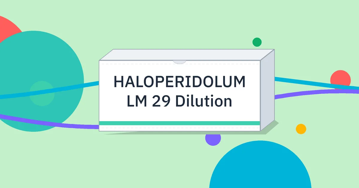 Symbolbild: Packung mit der Aufschrift HALOPERIDOLUM LM 29 Dilution (PZN 12883720) – Verfügbarkeit und Bezug in Apotheken in Frankfurt am Main