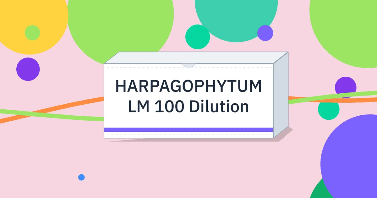 Symbolbild: Packung mit der Aufschrift HARPAGOPHYTUM LM 100 Dilution (PZN 13550989) – Verfügbarkeit und Bezug in Apotheken in Frankfurt am Main