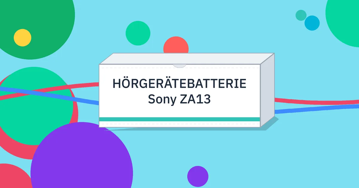 Symbolbild: Packung mit der Aufschrift HÖRGERÄTEBATTERIE Sony ZA13 (PZN 00300908) – Verfügbarkeit und Bezug in Apotheken in Frankfurt am Main