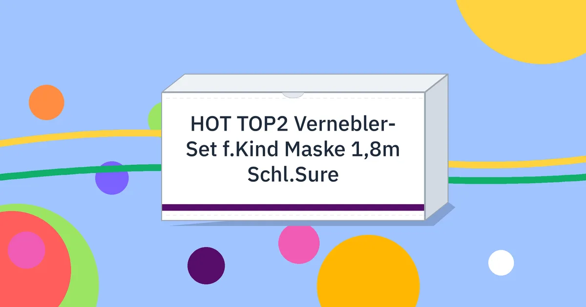 Symbolbild: Packung mit der Aufschrift HOT TOP2 Vernebler-Set f.Kind Maske 1,8m Schl.Sure (PZN 17433200) – Verfügbarkeit und Bezug in Apotheken in Frankfurt am Main