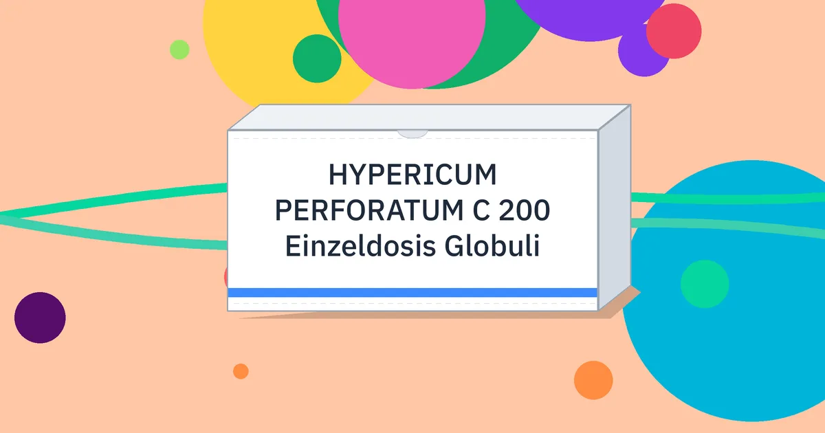 Symbolbild: Packung mit der Aufschrift HYPERICUM PERFORATUM C 200 Einzeldosis Globuli (PZN 01542542) – Verfügbarkeit und Bezug in Apotheken in Frankfurt am Main