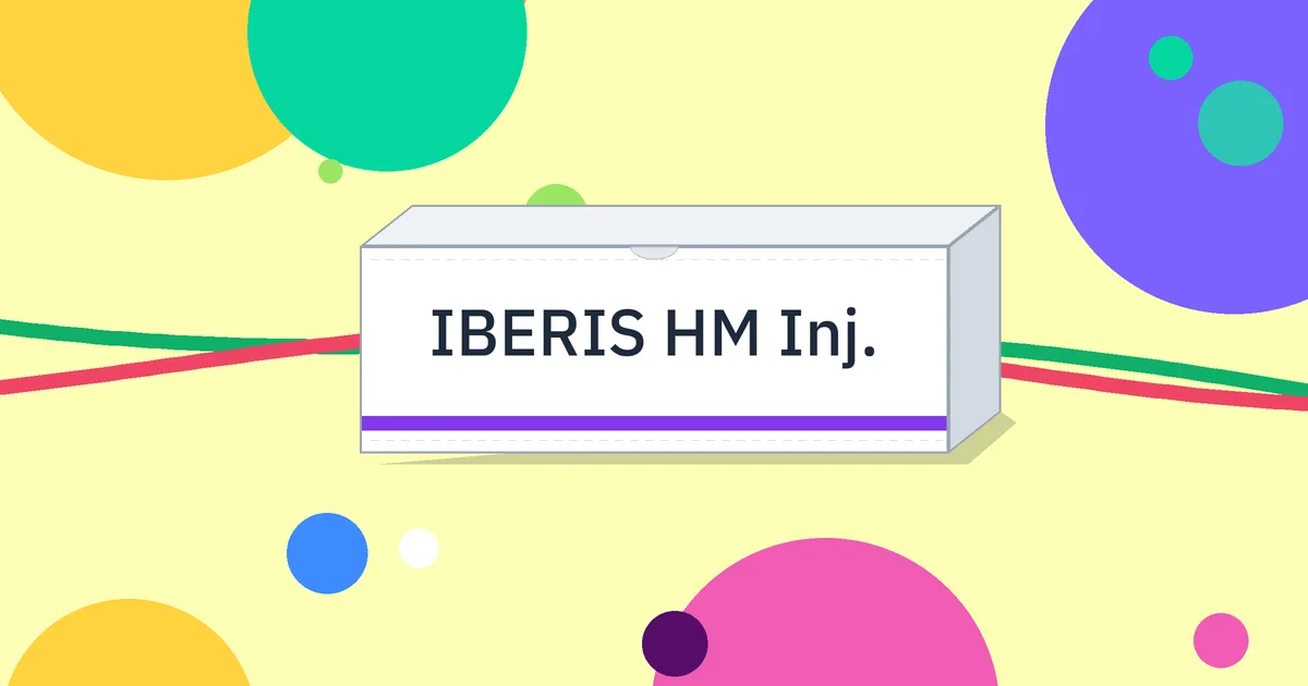 Symbolbild: Packung mit der Aufschrift IBERIS HM Inj. (PZN 01876993) – Verfügbarkeit und Bezug in Apotheken in Frankfurt am Main