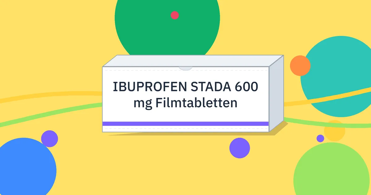 Symbolbild: Packung mit der Aufschrift IBUPROFEN STADA 600 mg Filmtabletten (PZN 03470870) – Verfügbarkeit und Bezug in Apotheken in Frankfurt am Main