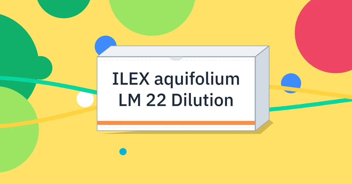Symbolbild: Packung mit der Aufschrift ILEX aquifolium LM 22 Dilution (PZN 12912195) – Verfügbarkeit und Bezug in Apotheken in Frankfurt am Main
