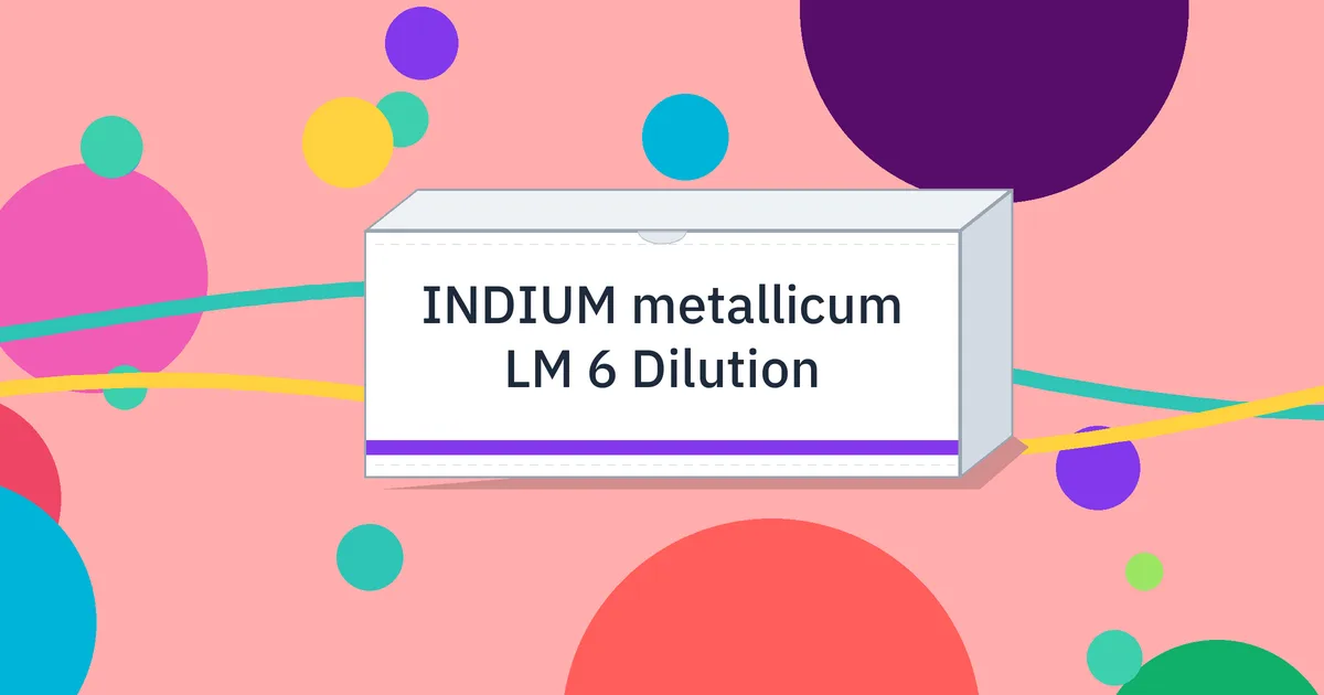 Symbolbild: Packung mit der Aufschrift INDIUM metallicum LM 6 Dilution (PZN 12912479) – Verfügbarkeit und Bezug in Apotheken in Frankfurt am Main
